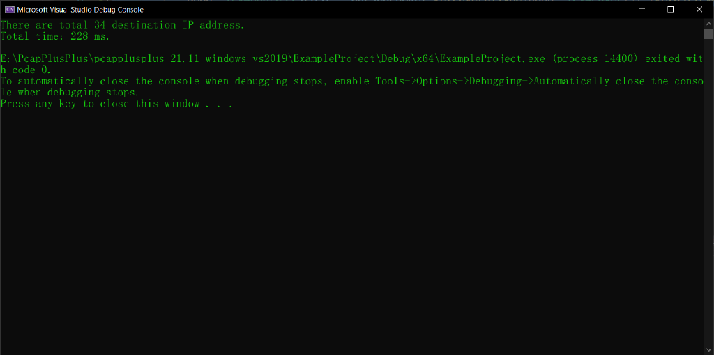 PcapPlusPlus使用记录（一、环境搭建&简单使用）